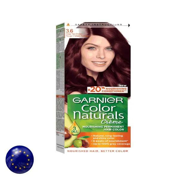 Garnier Color Naturals Creme 3.6 Deep Red Brown – Greenvalley Rwp