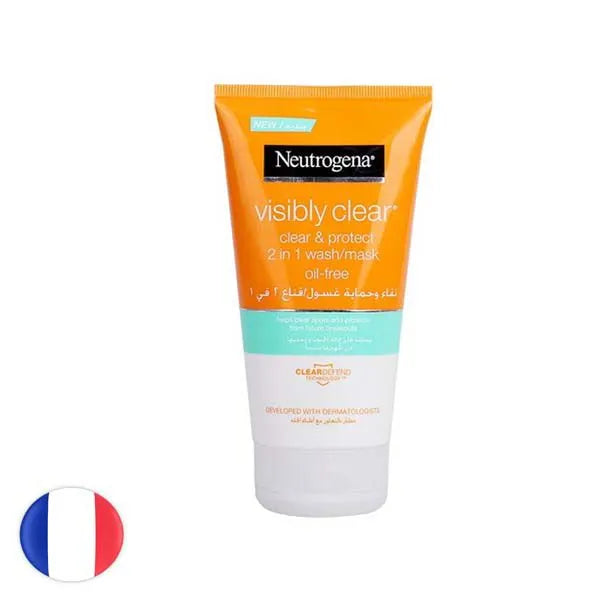 Neutrogena Visibly Clear & Protect 2 in 1 Wash mask 150ml – Greenvalley Rwp