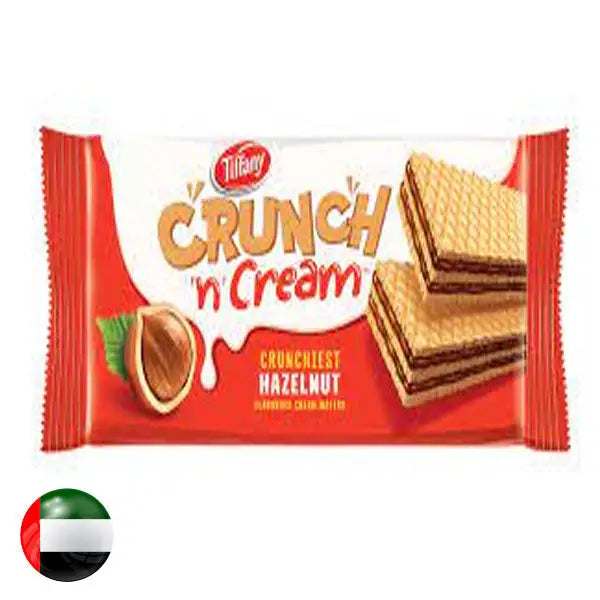 Tiffany Crunch n Cream Wafers Hazelnut Flavoured 76gm – Greenvalley Rwp